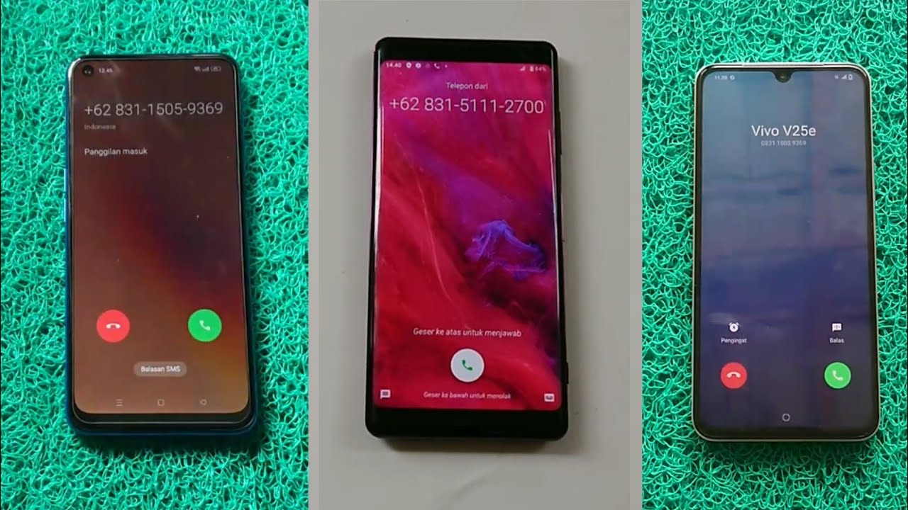 OPPO A55 VS SONY XZ3 VS VIVO V25e incoming call & boot animation - YouTube