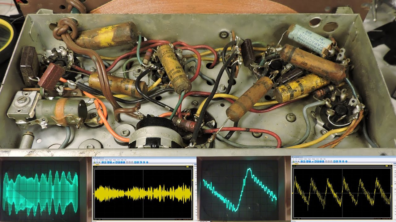 Analog & Digital Oscilloscope Comparison on Tube AM Radio - YouTube