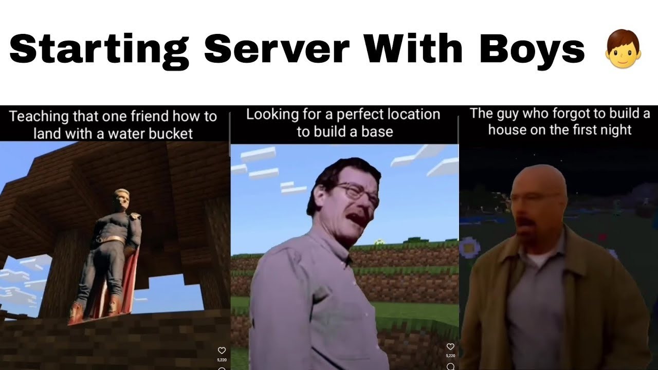 POV : Starting Server With Boys | Minecraft Memes - YouTube