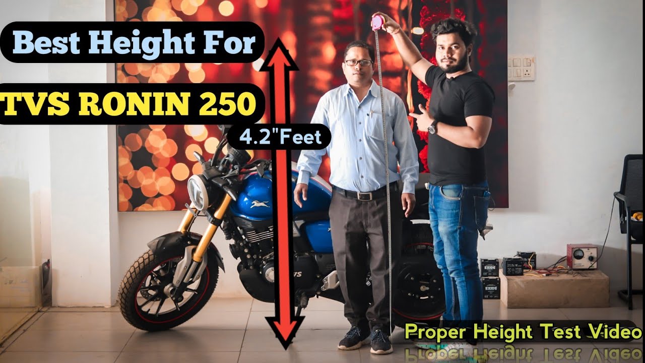 Minimum Height Required For New TVS Ronin 225 || Proper Height Test ...