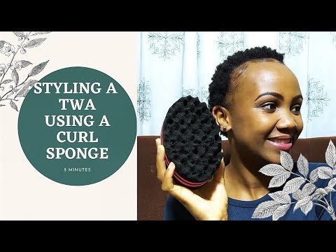 HOW TO STYLE A TWA(TEENY WEENY AFRO) USING A CURL SPONGE./NATURAL ...