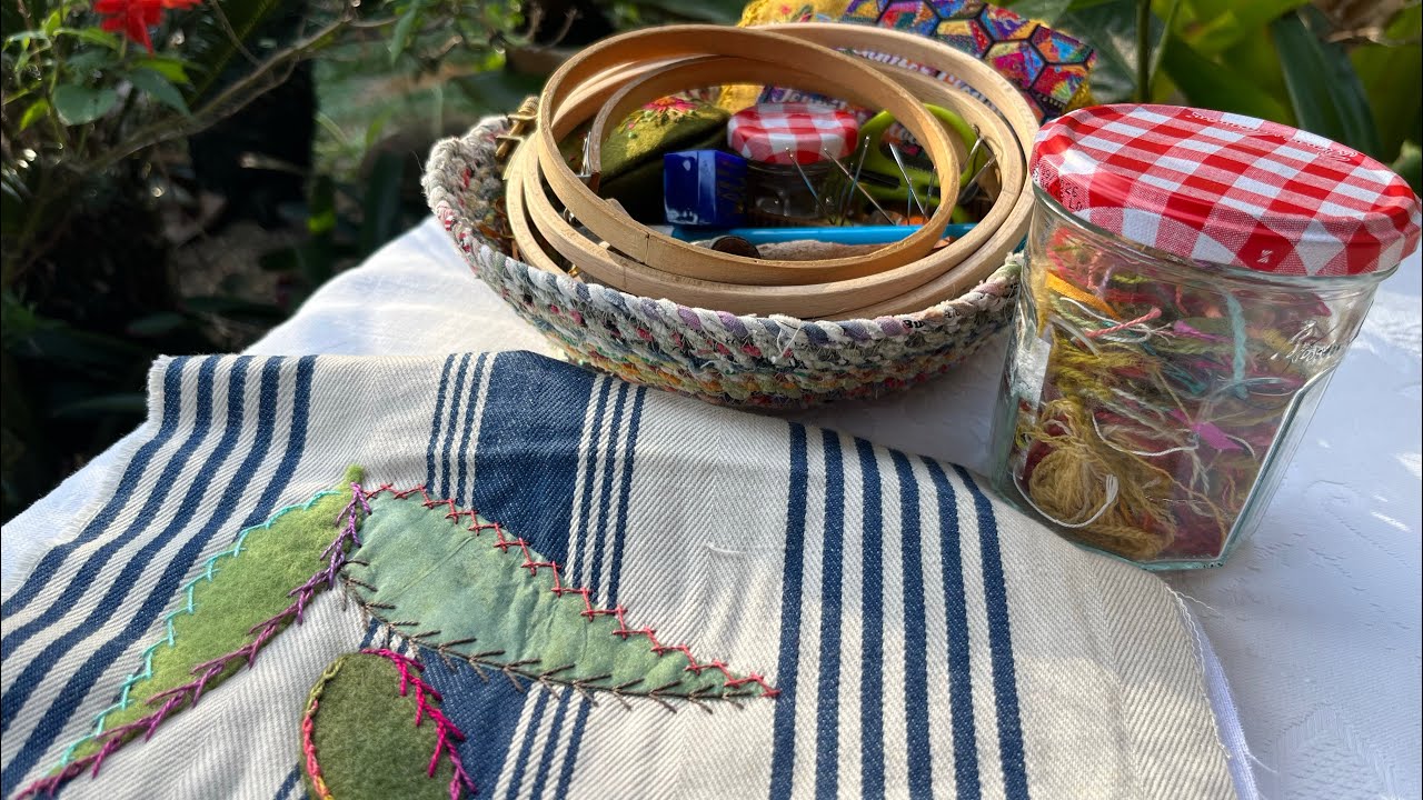Snippets of my stitching life - gum leaves in the morning # ...