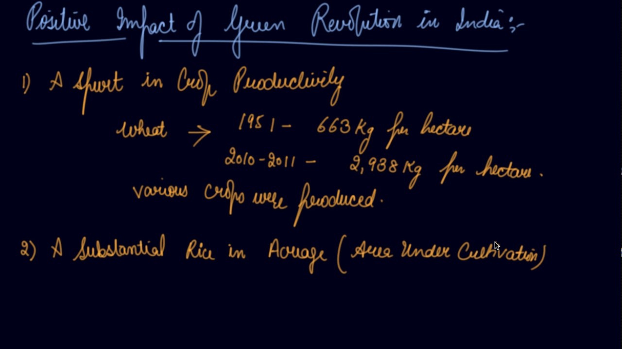 Green Revolution & Positive Impact | Class 11 Economics Features ...