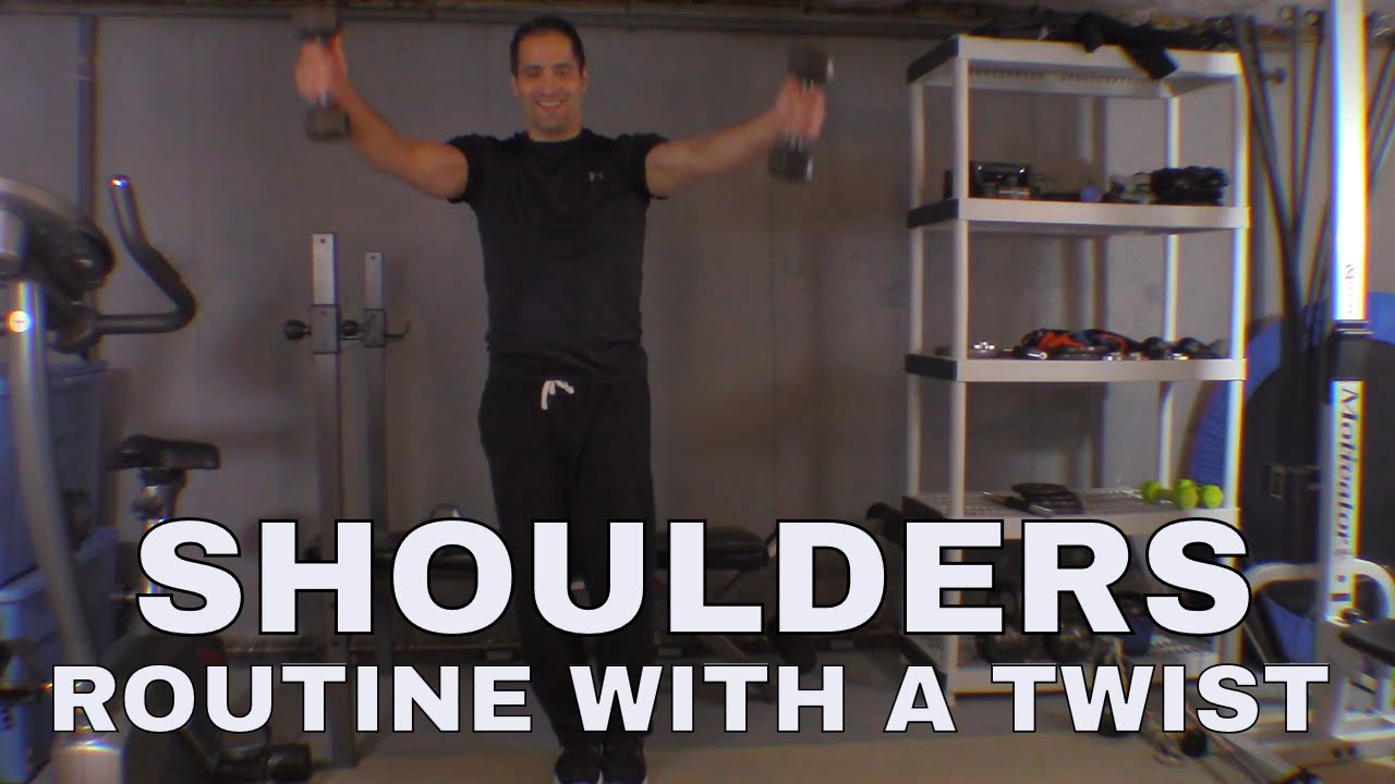 SHOULDERS, ROUTINE WITH A TWIST: Balance and Strength routine! - YouTube