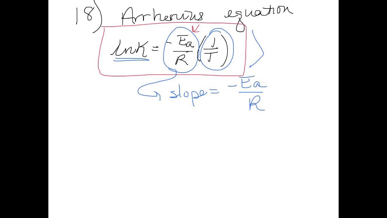 Half Life and Arrhenius Equation Problems from Practice Test Worked Out ...