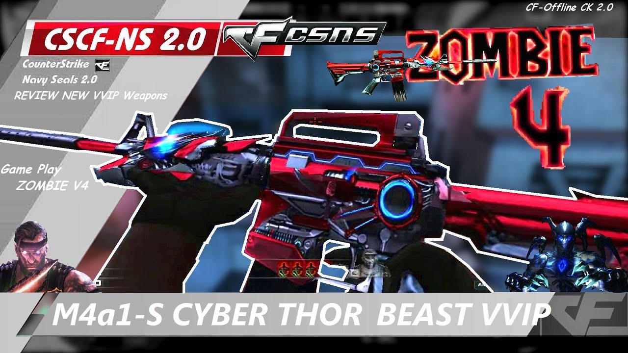 CrossFire 2.0 ☆ M4A1-S Cyber Thor - Nện Zombie quá đơn giản :D - YouTube