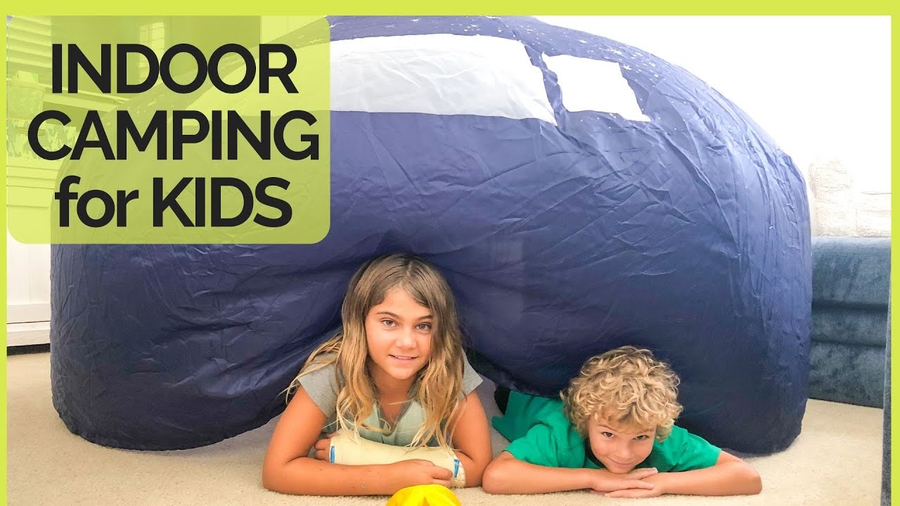 INDOOR CAMPING IDEAS - AIRFORT PLAY TENT FOR KIDS - YouTube