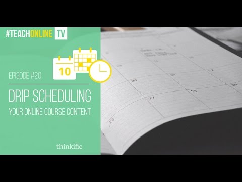 Drip Scheduling Your Online Course Content - YouTube