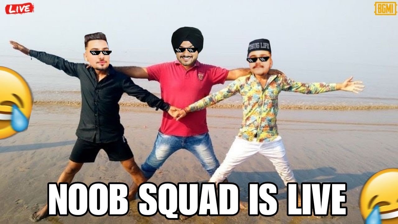RANK PUSH WITH NOOB SQUAD 🛑 #bgmilive #bgmi - YouTube