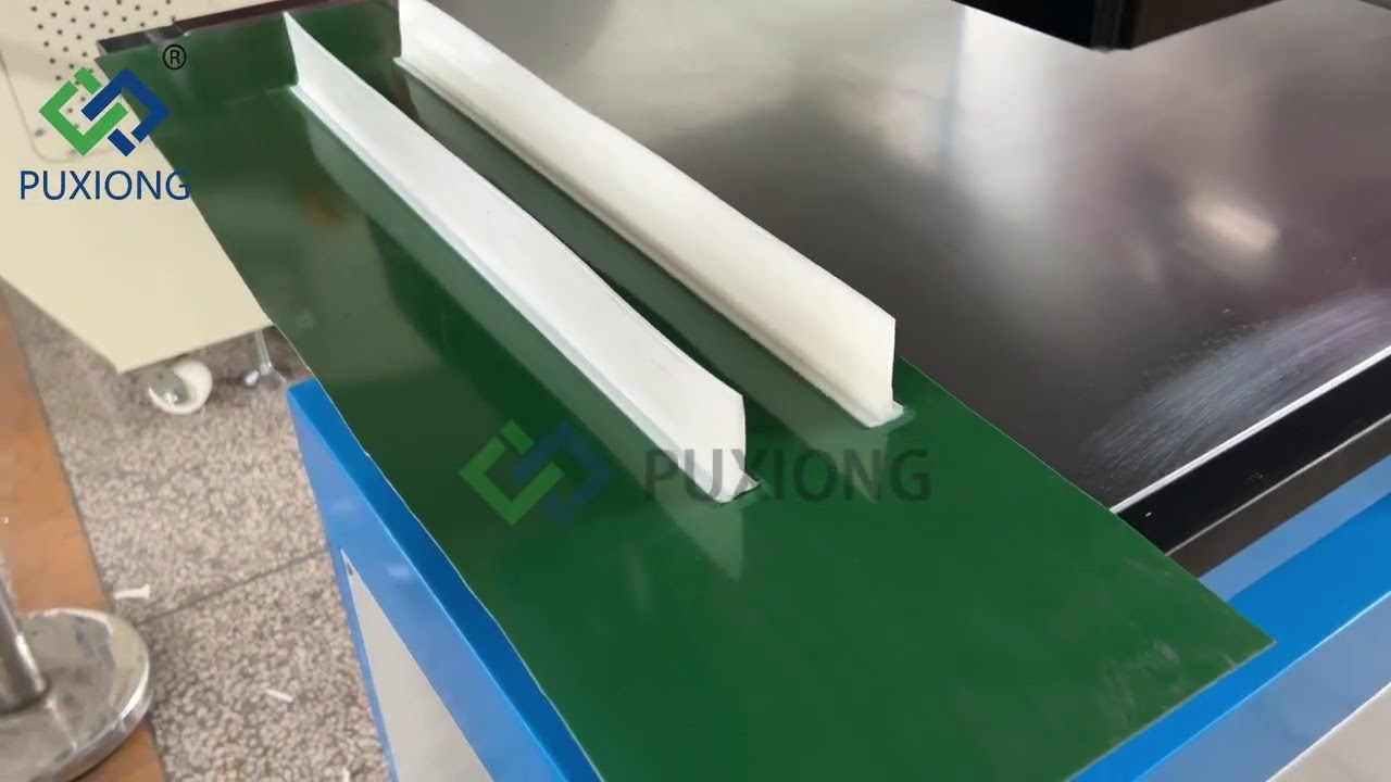 high frequency welding machine for pu cleat - YouTube