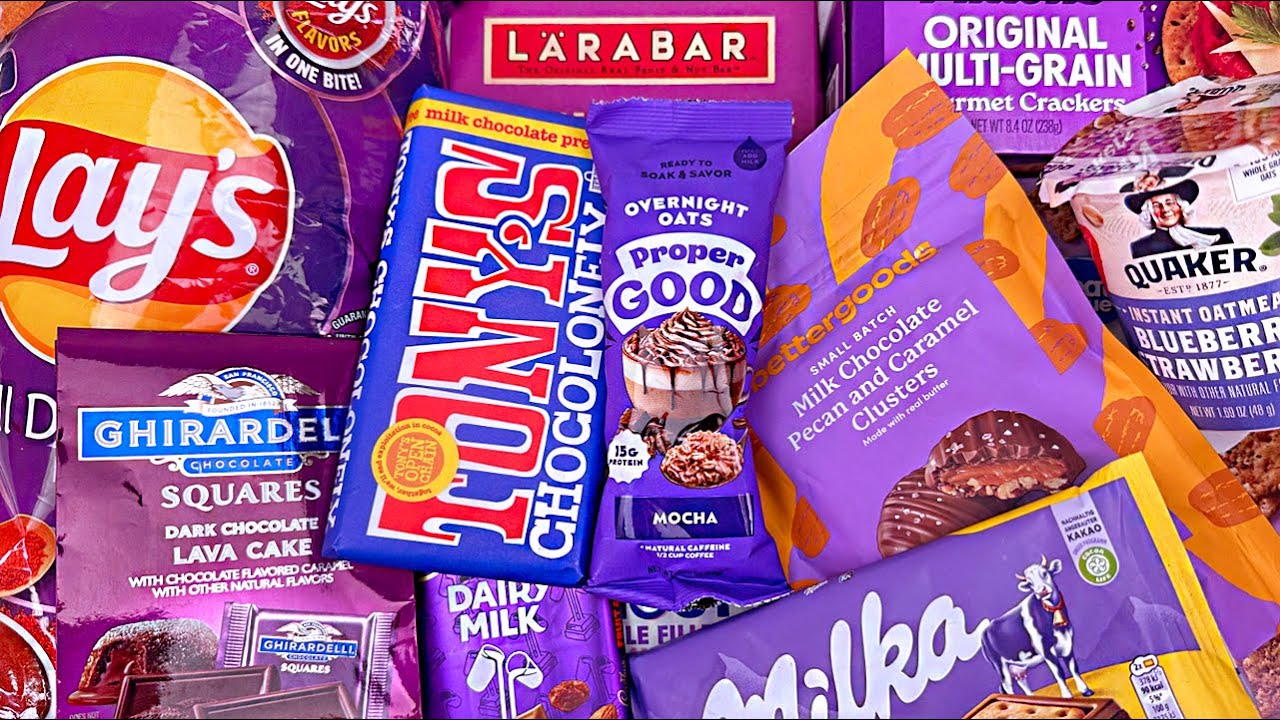 ASMR NEW PURPLE SNACKS No Music, No Talking with Sounds of NYC Relaxing ...