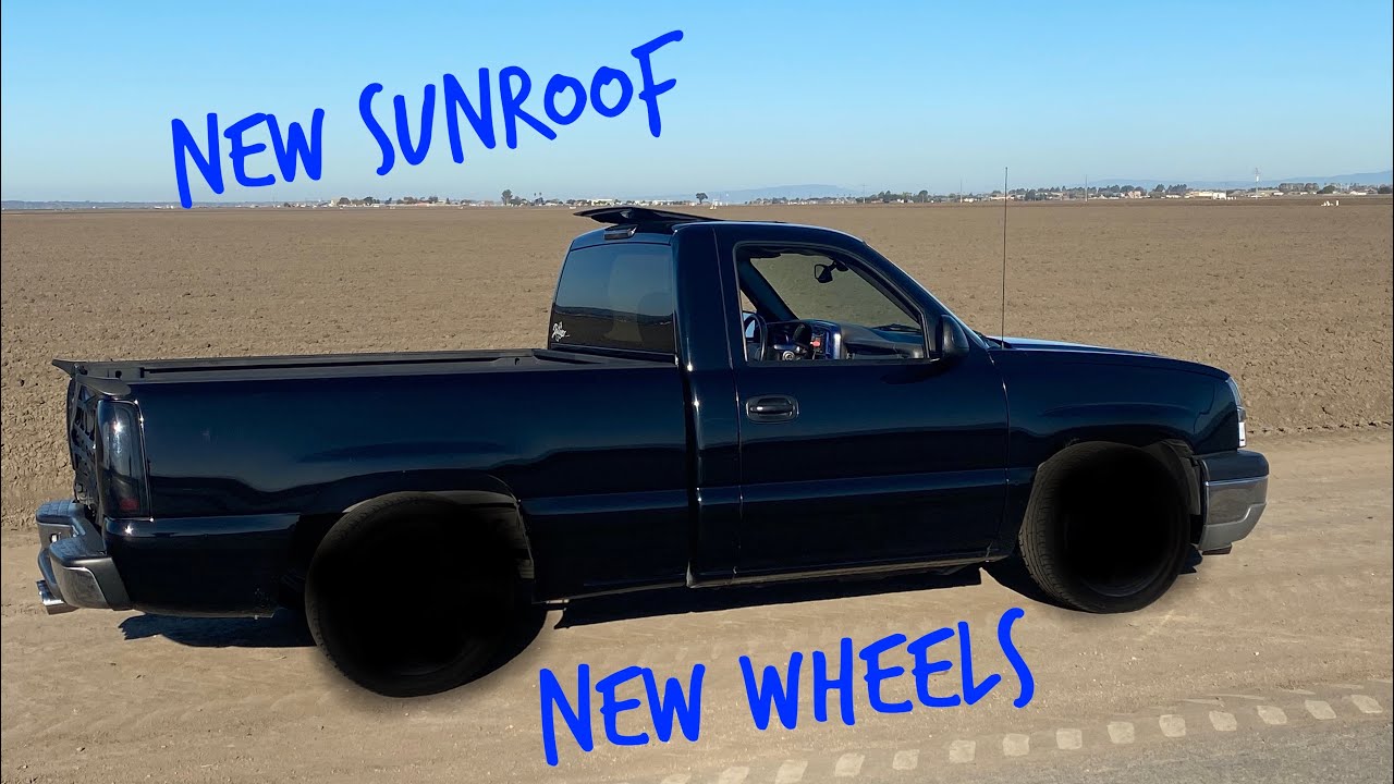 New Sunroof on my 2005 Chevy Silverado Single Cab/new wheels - YouTube