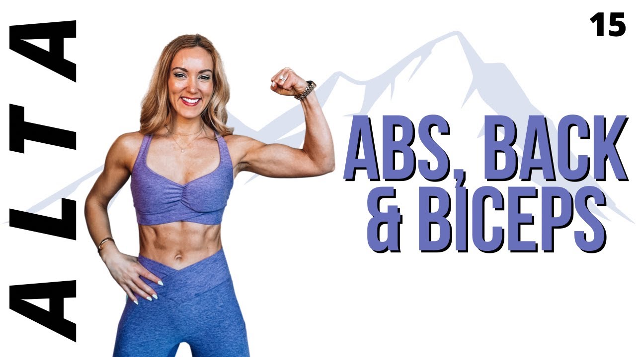 ⚡️ 30 Min ABS, BACK & BICEPS | Pull & Core Home Workout | ALTA DAY 15 ...