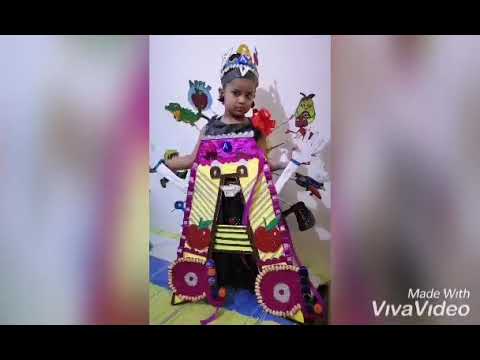 Alphabet fancy dress with plastic cover - YouTube