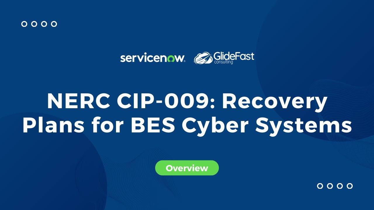 Share the Wealth | NERC CIP-009: Recovery Plans for BES Cyber Systems ...