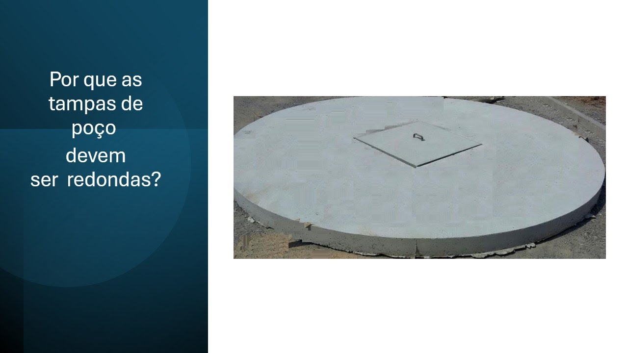 Por que fazer a Tampa de Poço de água Redonda? - YouTube