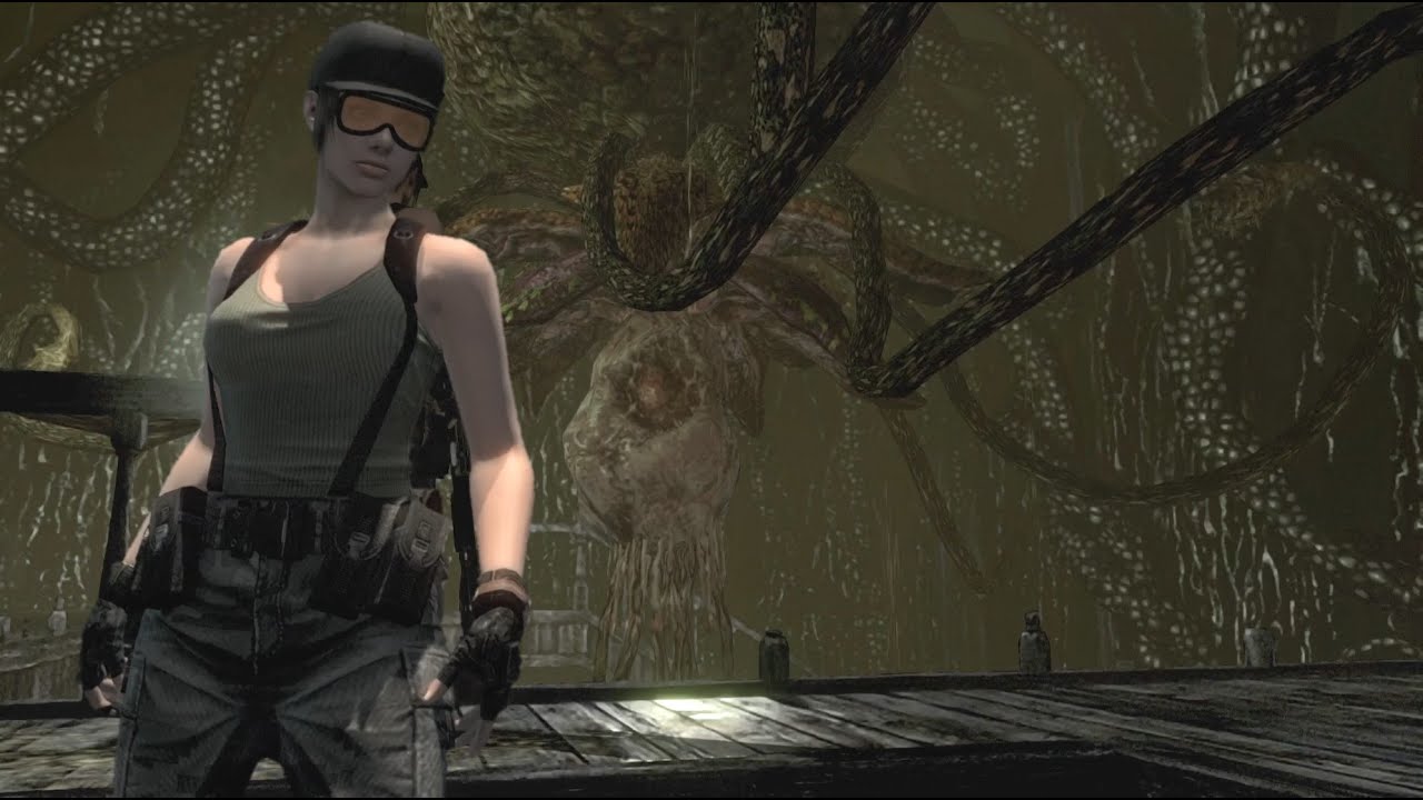 Resident Evil HD Remaster Plant 42 boss fight - Hard mode - YouTube