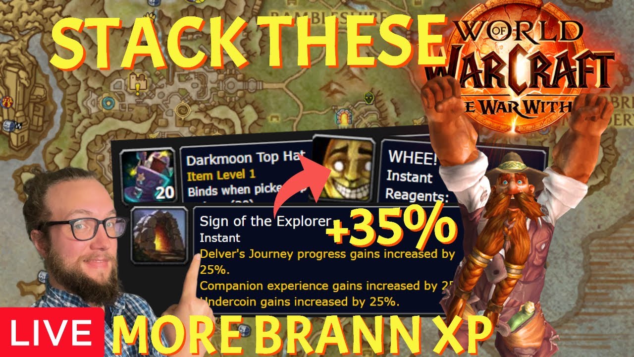 🔴LIVE - Level Brann FASTER with these Buffs - World of Warcraft The War ...