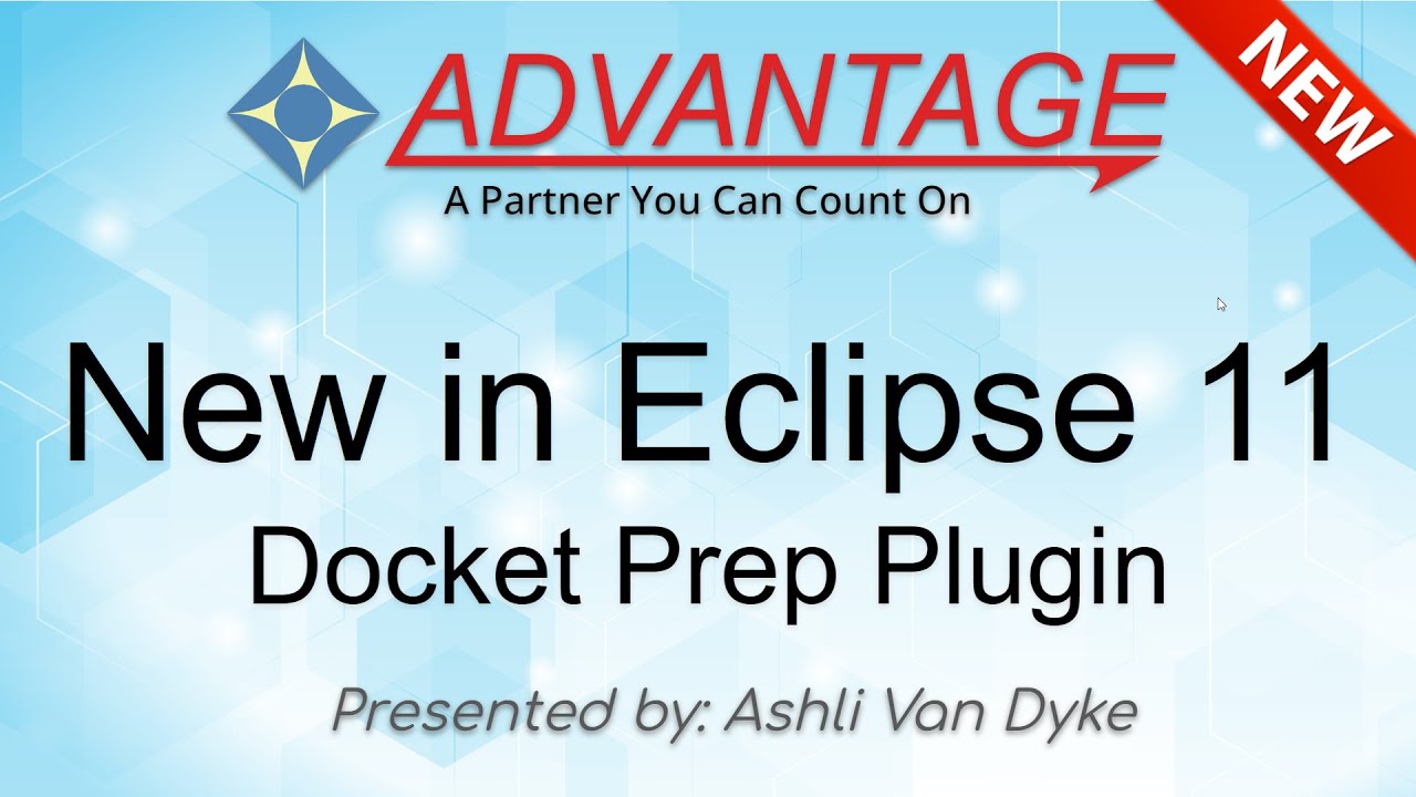 New in Eclipse 11: Docket Prep Plugin - YouTube