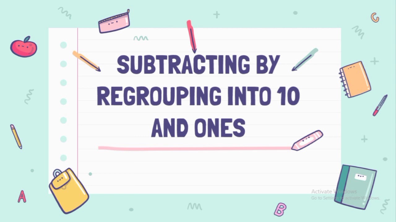 Subtracting By Regrouping Into 10 and Ones - YouTube