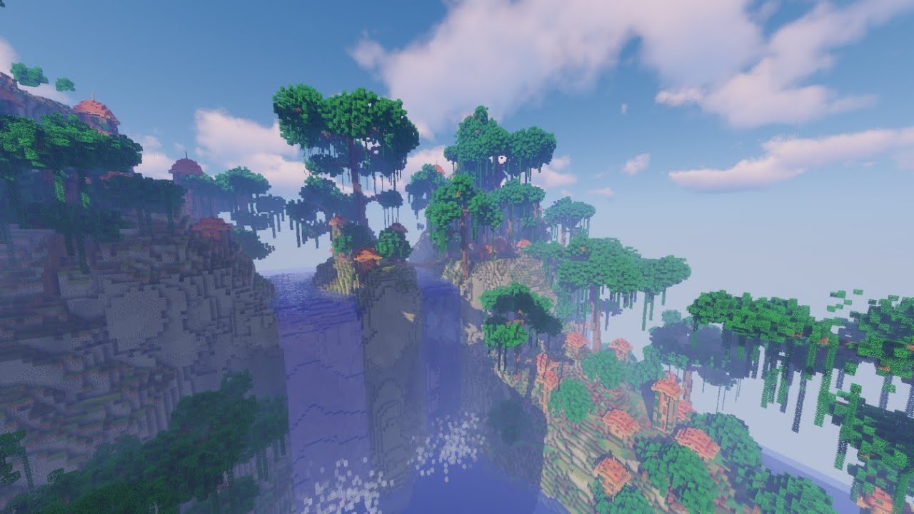 Jungle Waterfall Minecraft Build - YouTube