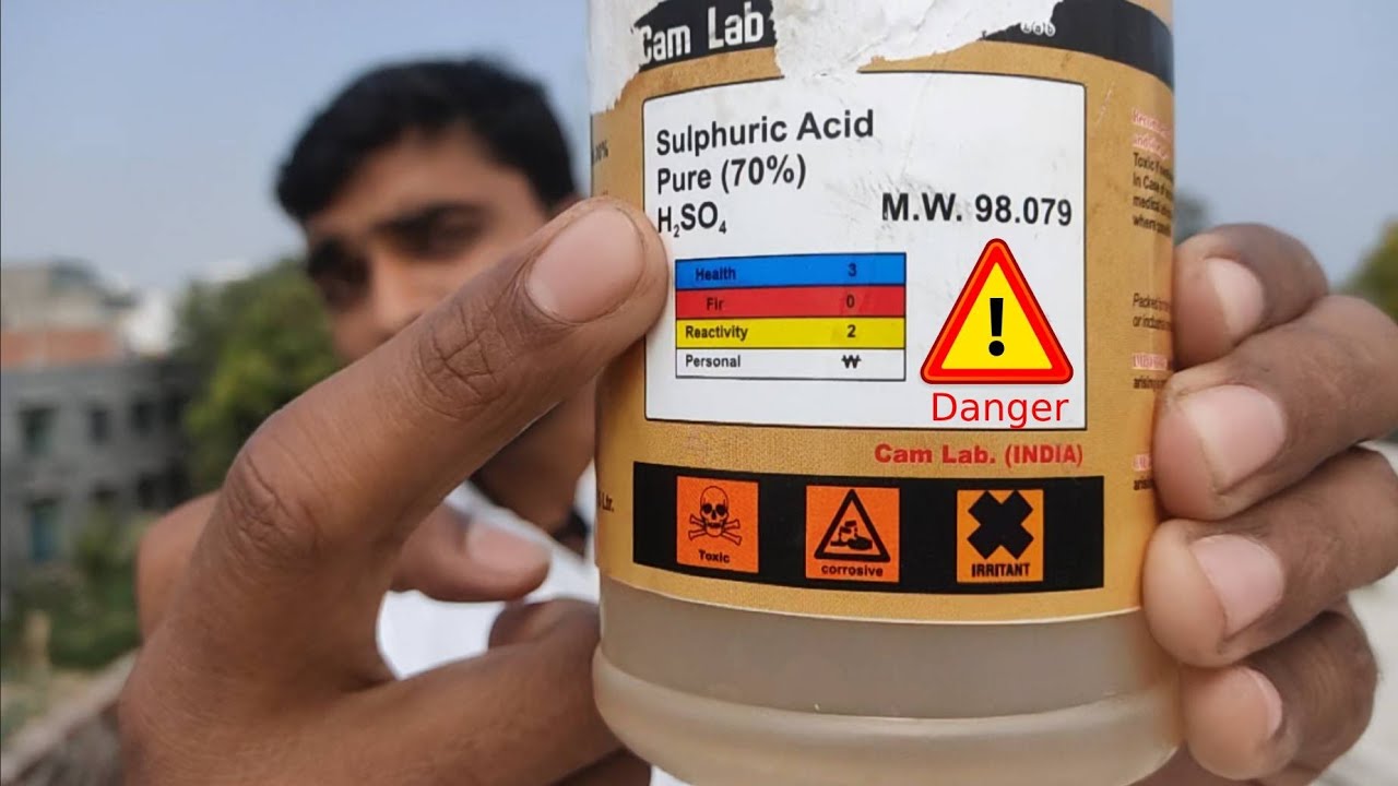 how to strong a sulphuric acid- With Suger - YouTube