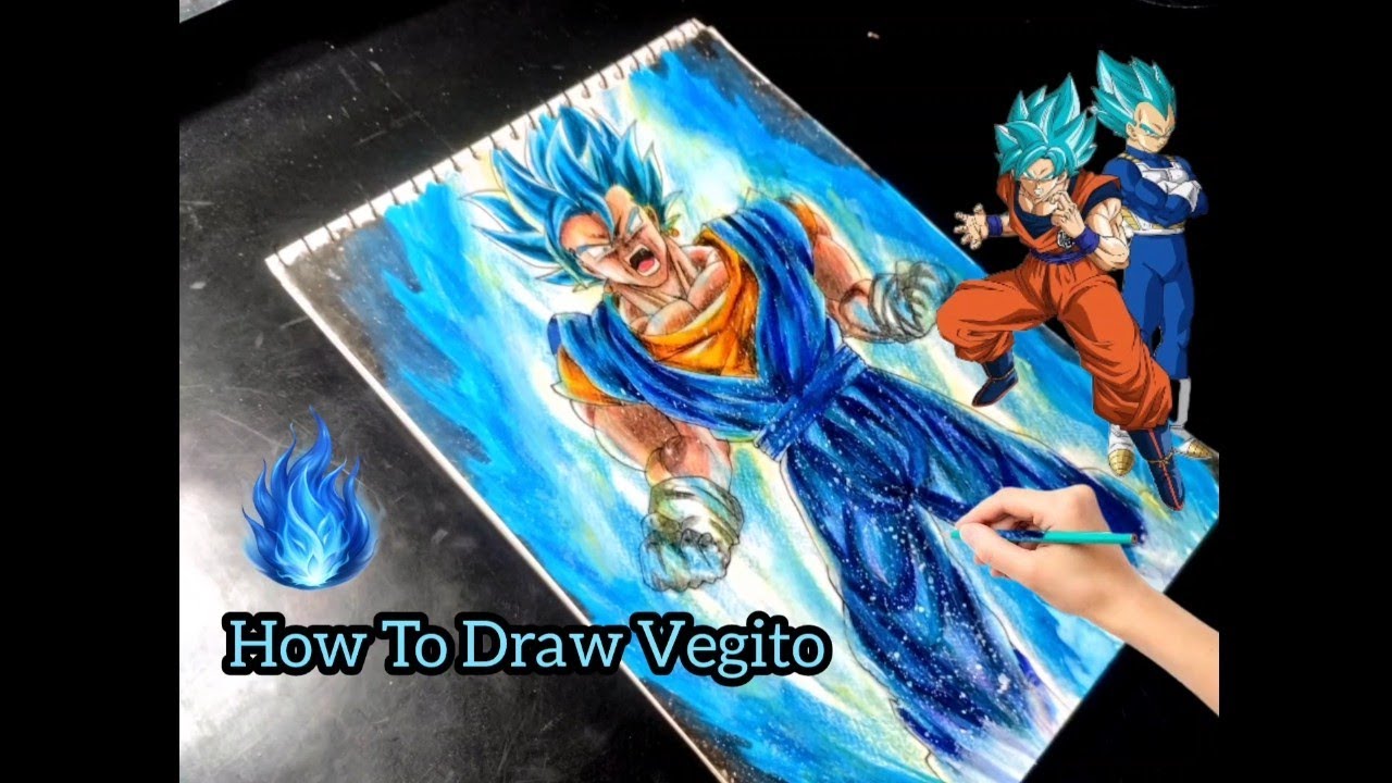 "How to Draw Vegito Super Saiyan Blue | Easy Anime Pencil Tutorial ...