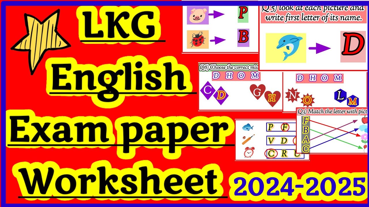 LKG Exam questions paper 2024-2025/LKG Class Half Yearly Exampaper/LKG ...