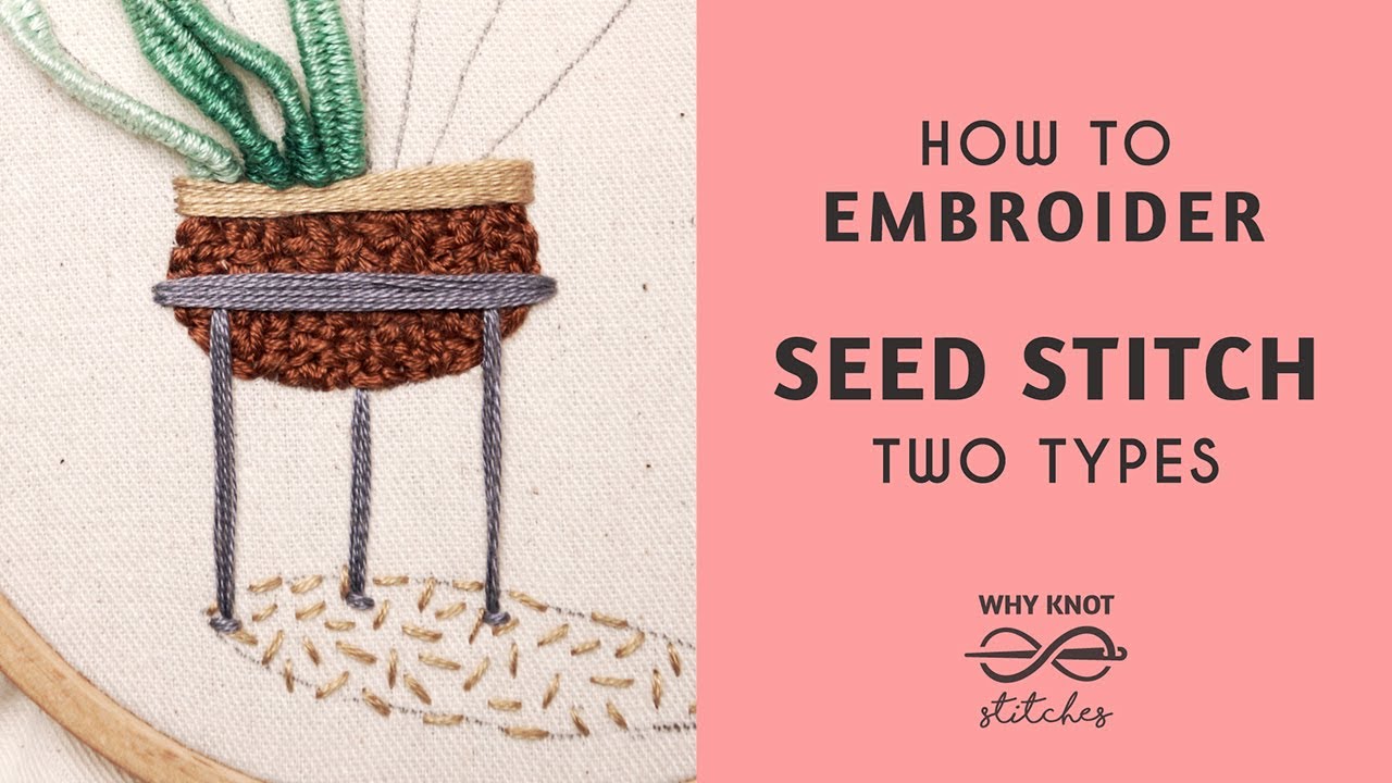 Seed Stitch/Rice Stitch | Beginner Embroidery Tutorial - YouTube