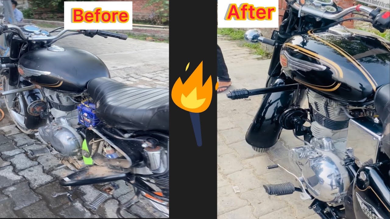 Royal Enfield standerd bullet service /buffing work #royalenfield # ...