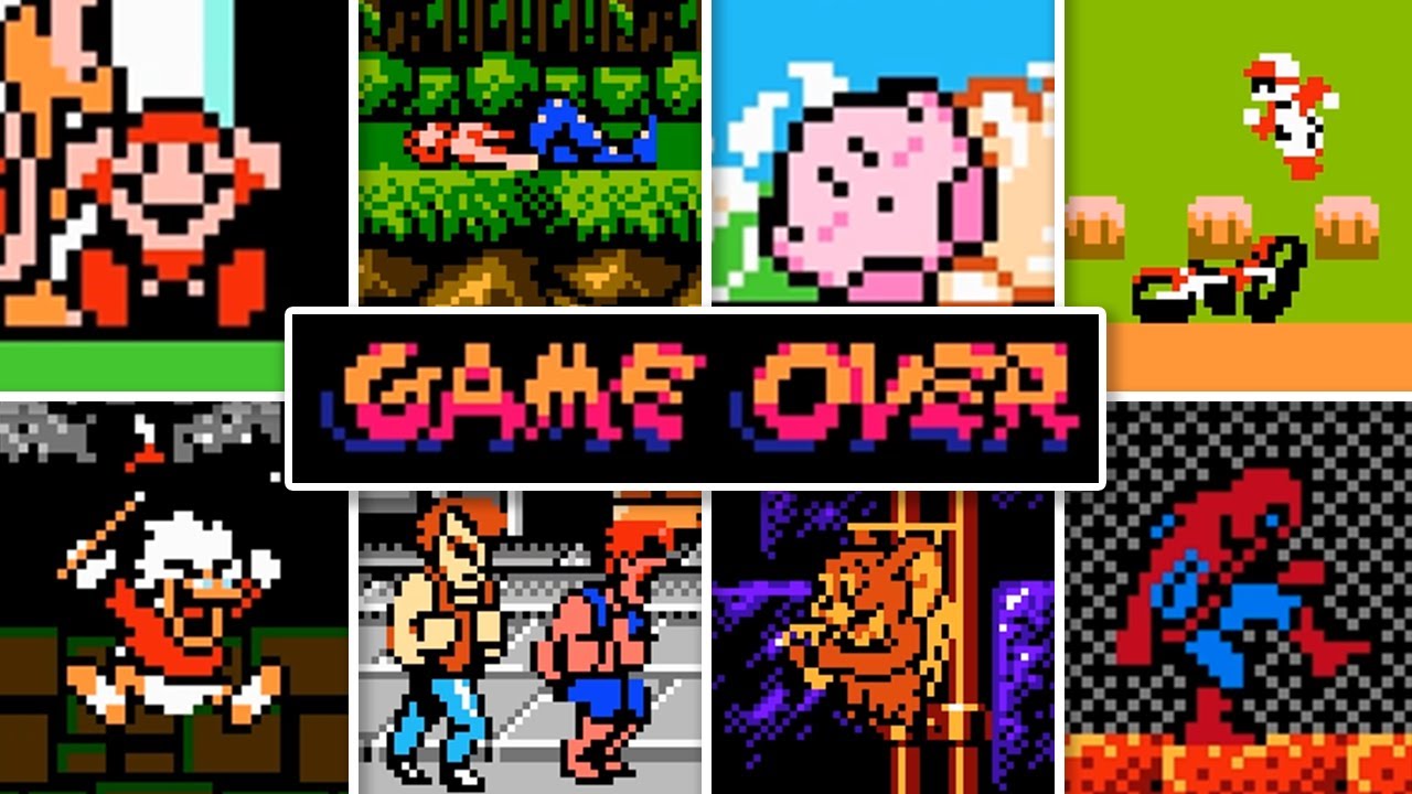 20 NES Games Death Animations & Game Over Screens - YouTube