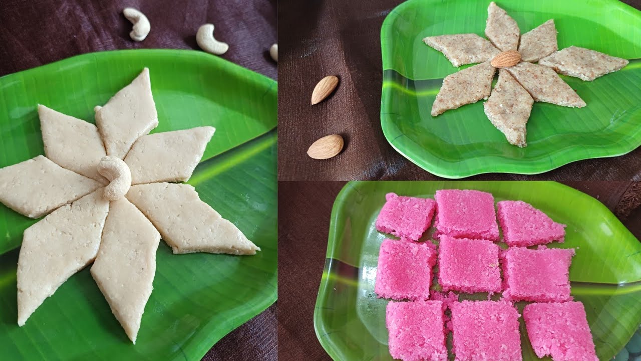 DIWALI SPECIAL SWEETS RECIPIES 😋 || MUST TRY KAJU KATLI,BADAM KATLI ...