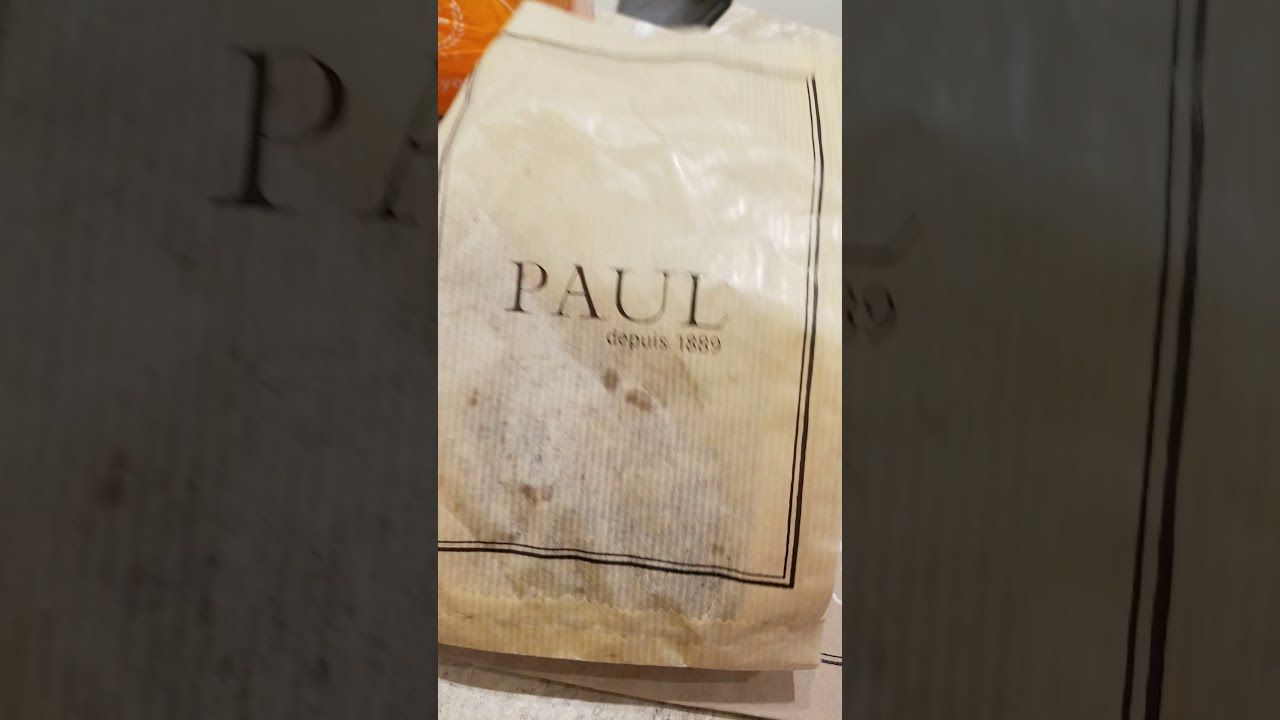 Trying the famous FRENCH almond croissant from Paul bakery! - YouTube