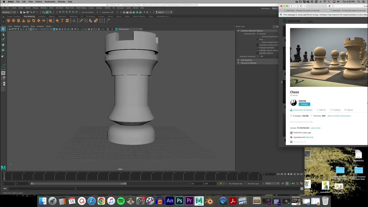 Autodesk Maya - CHESS Castle - YouTube