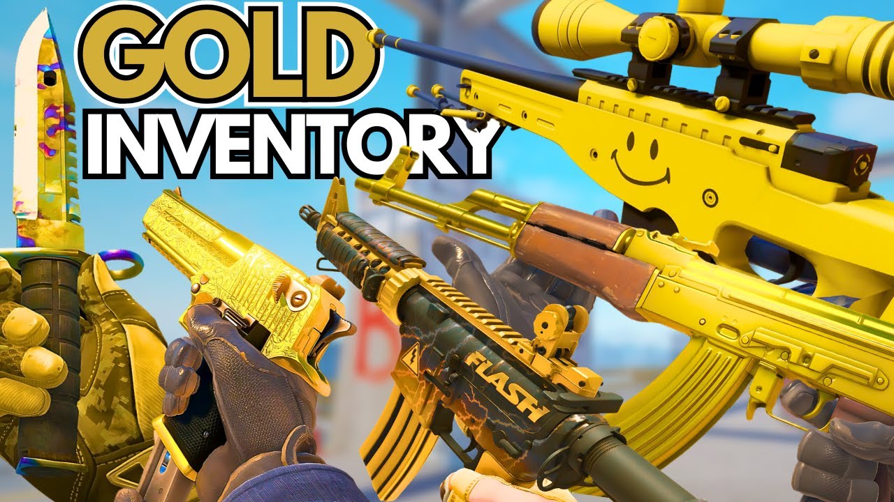The BEST GOLD Inventory in 2025 (BUDGET Gold Skins Loadout CS2) - YouTube