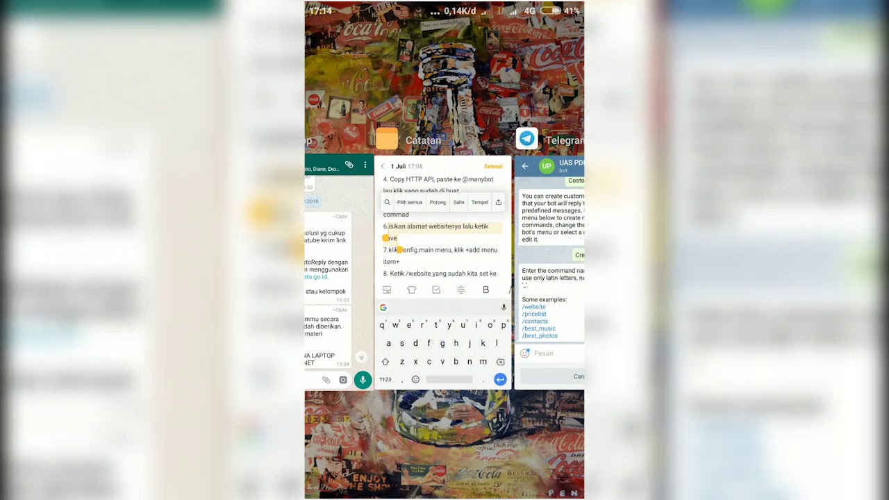 tutorial telegram menggunakan manybot - YouTube