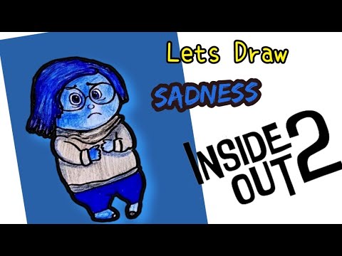 how to draw SADNESS @InsideOut2Cartoon - YouTube