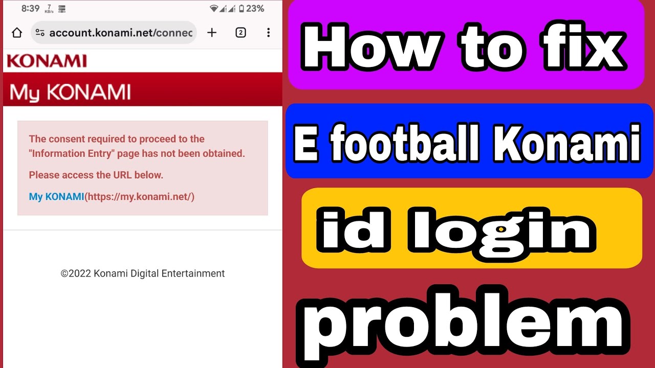 how to solve konami id login problem | efootball 2026 Konami id login ...