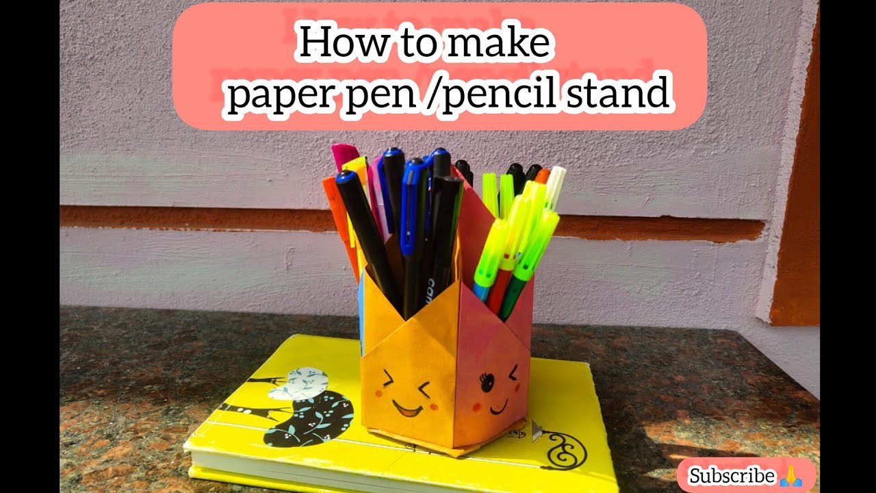 How to make pen/pencil stand ।। make paper pen/pencil stand easy।।DIY ...