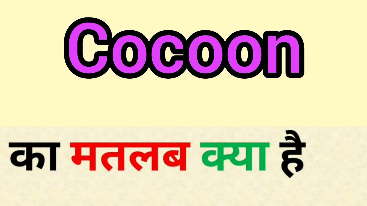 Cocoon meaning in hindi | cocoon ka matlab kya hota hai | word meaning ...