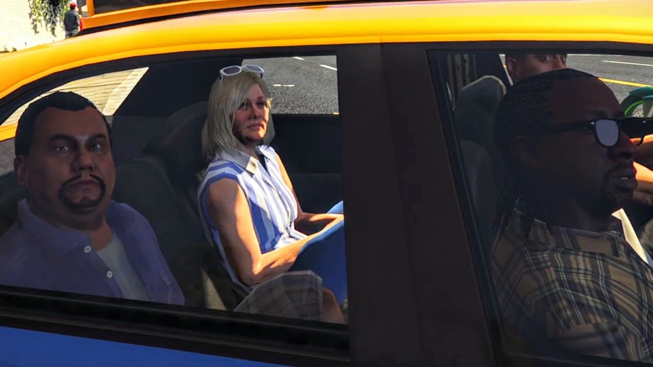 GTA V - 3 Passengers Ride Taxi Spawn Location - YouTube