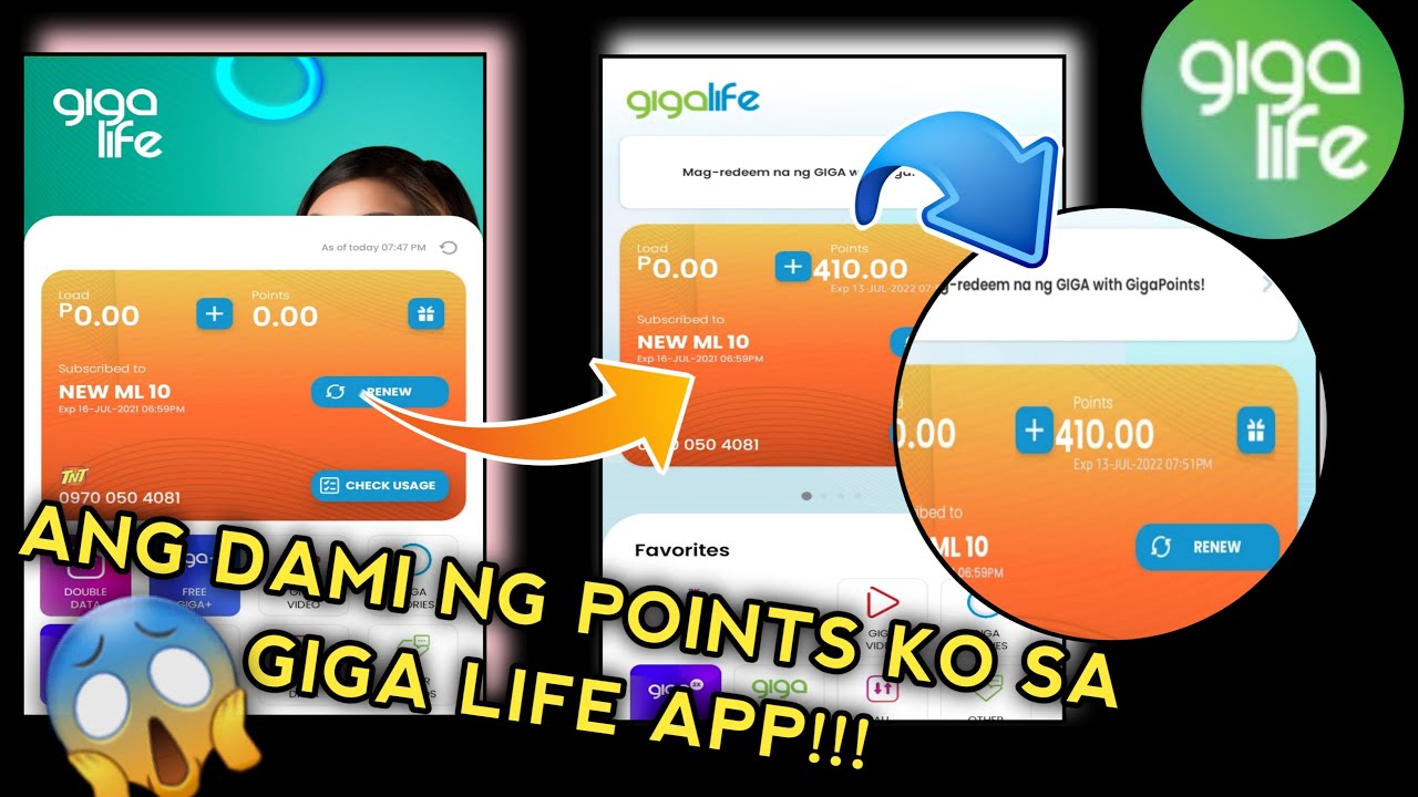 Paano Magkaroon ng Maraming Points sa Giga Life App TNT Smart | Tricks ...