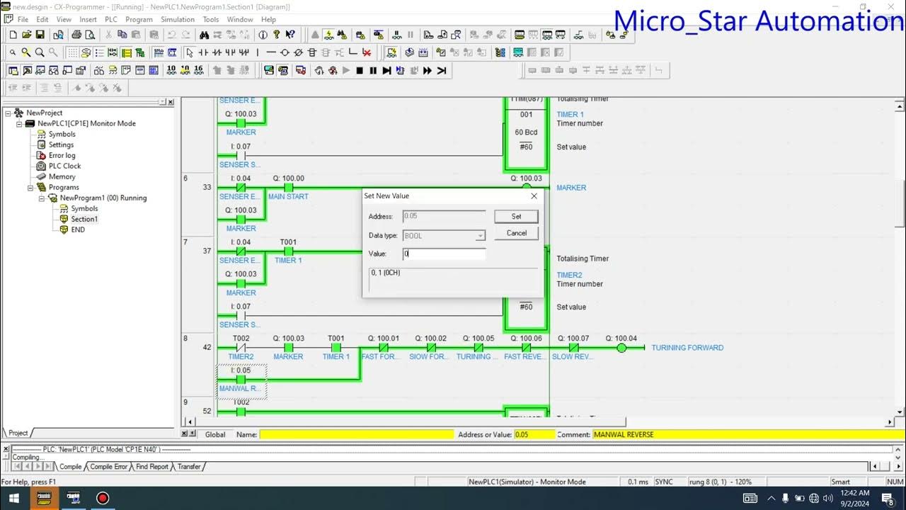 OMRON CX programmer simple simulation program - YouTube