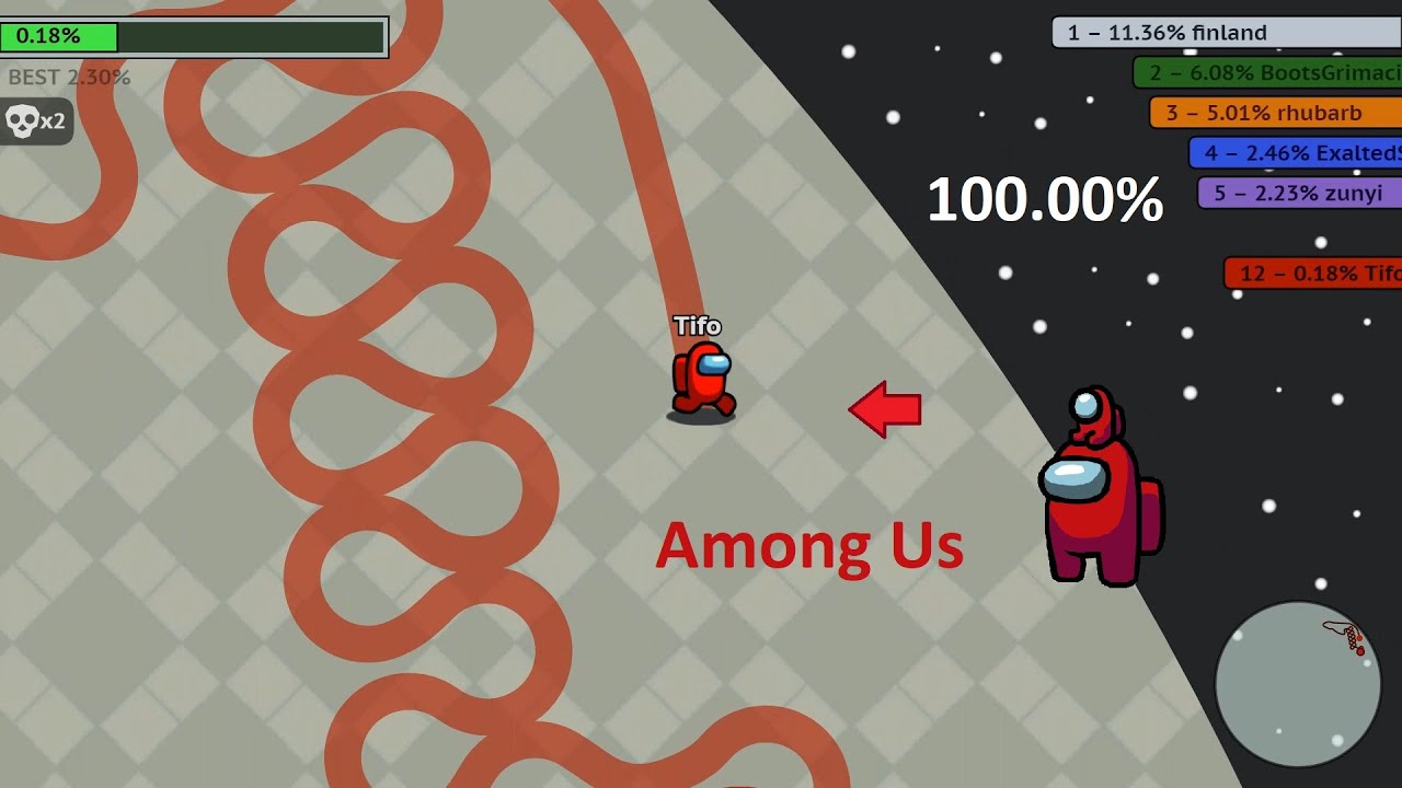Paper.io 2 [Amogus.io] Map Control: 100.00% Among Us - YouTube