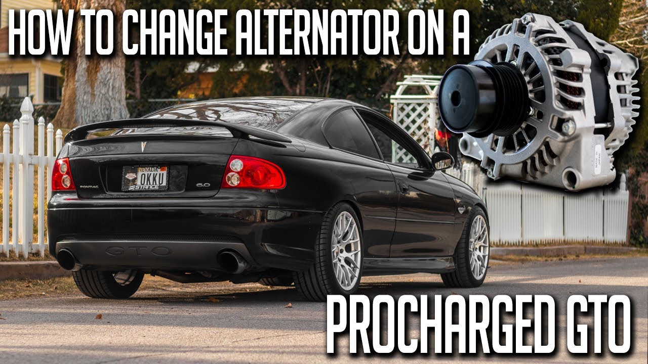 How to Change the Alternator on a Procharged GTO! - YouTube