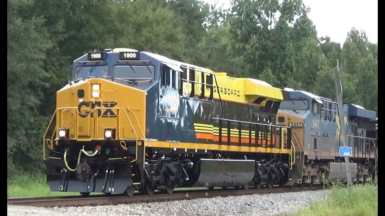 CSXT 1900 Seaboard Air Line Leads M691 in Augusta, GA 8/29/24 - YouTube