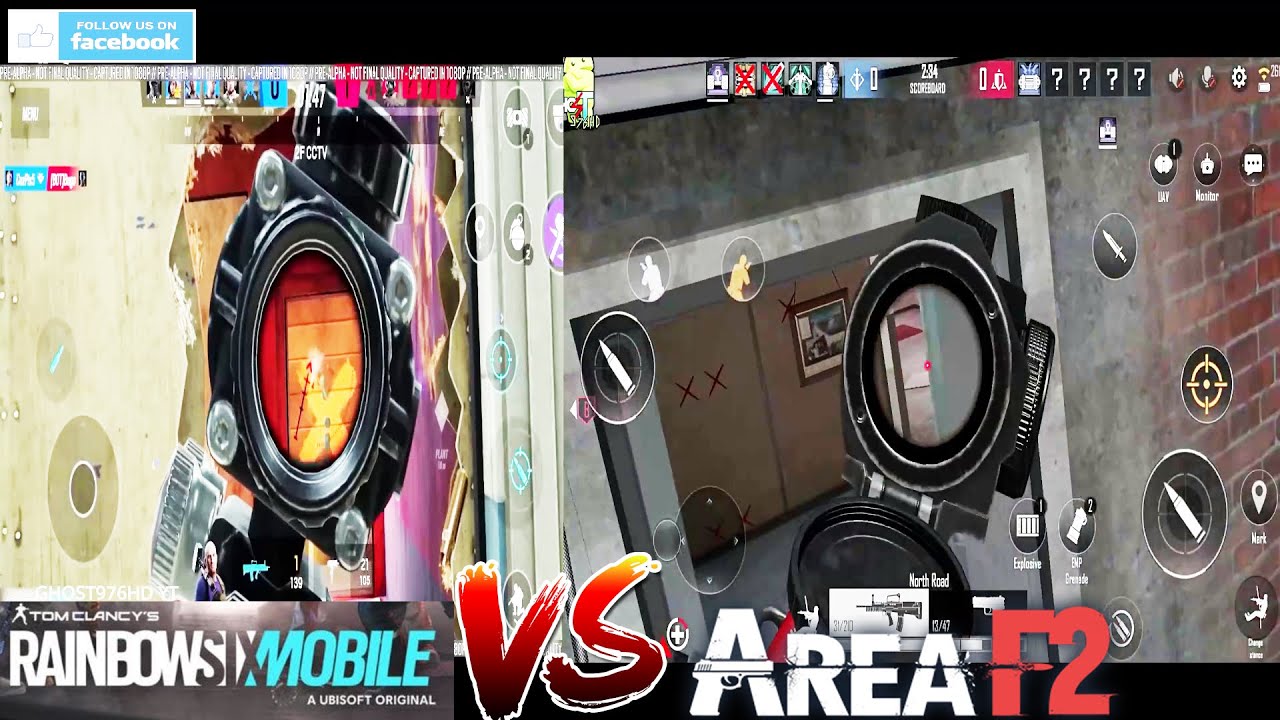 RAINBOW SIX SIEGE MOBILE VS AREA F2 GAMEPLAY ANDROID IOS COMPARISON ...