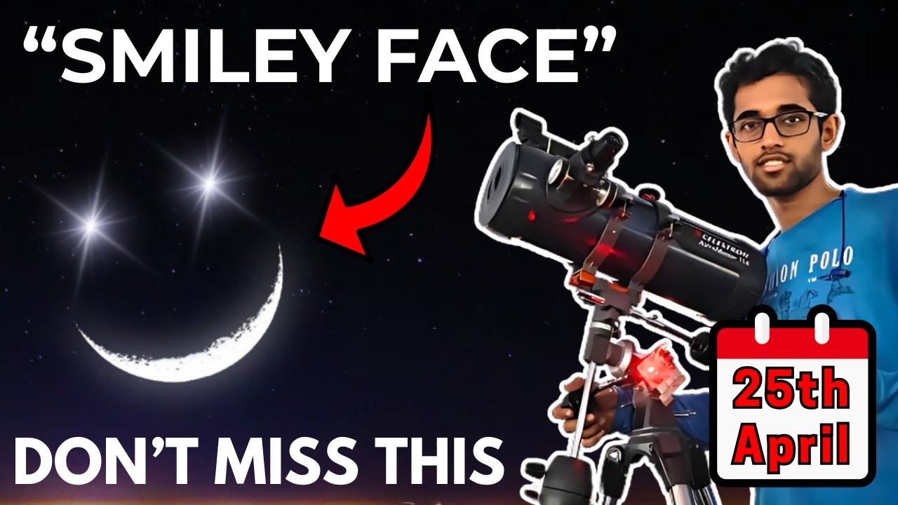 Rare "Smiley Face" Planetary Alignment of April 2025 | Smiling Moon In ...