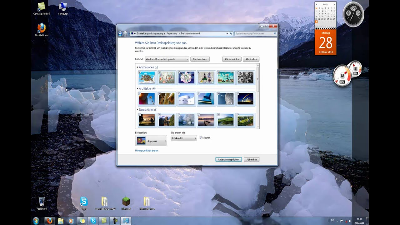 Desktop-Diashow unter Windows7 einrichten [German] [Full HD] - YouTube