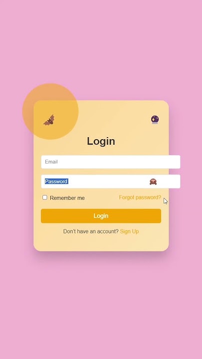 Unique Login Form Using Html Css Shorts Webdevelopement Loginform Youtubefrontend